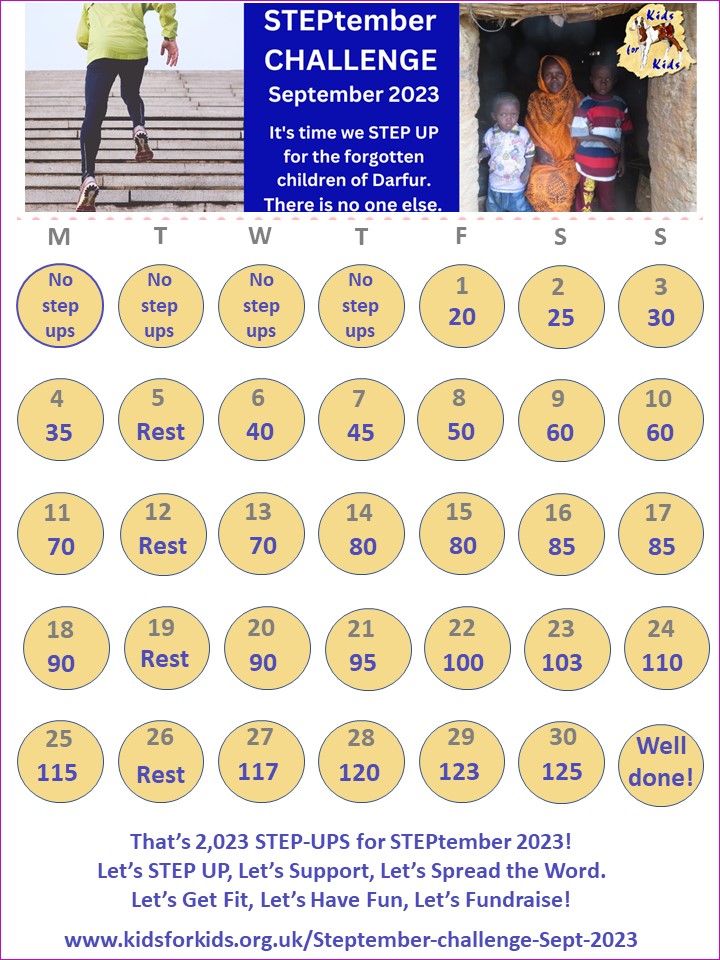 Step up for Darfur! - STEPtember Challenge! - Kids for Kids