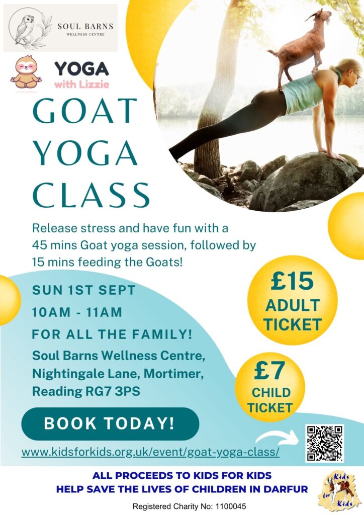 Goat Yoga Class for all the Family - Kids for Kids