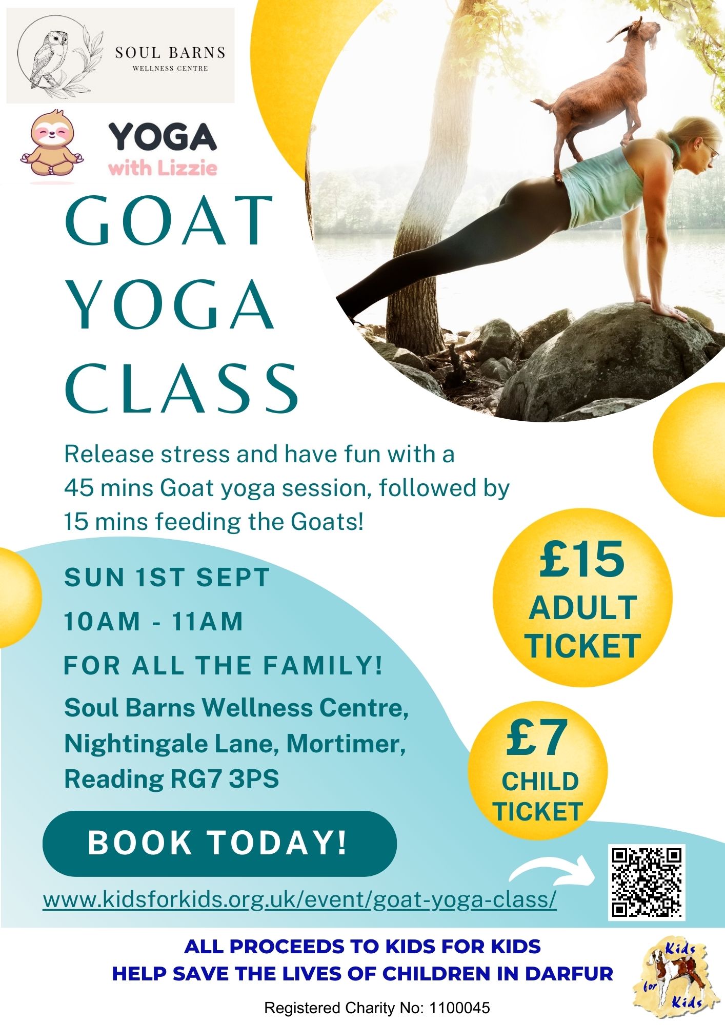 Goat Yoga Class for all the Family - Kids for Kids